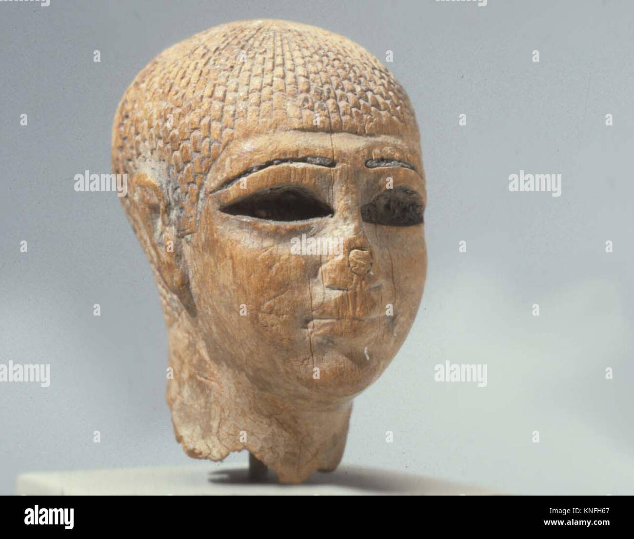 This is a head sculpture of a female figure, originating from the Tomb ...