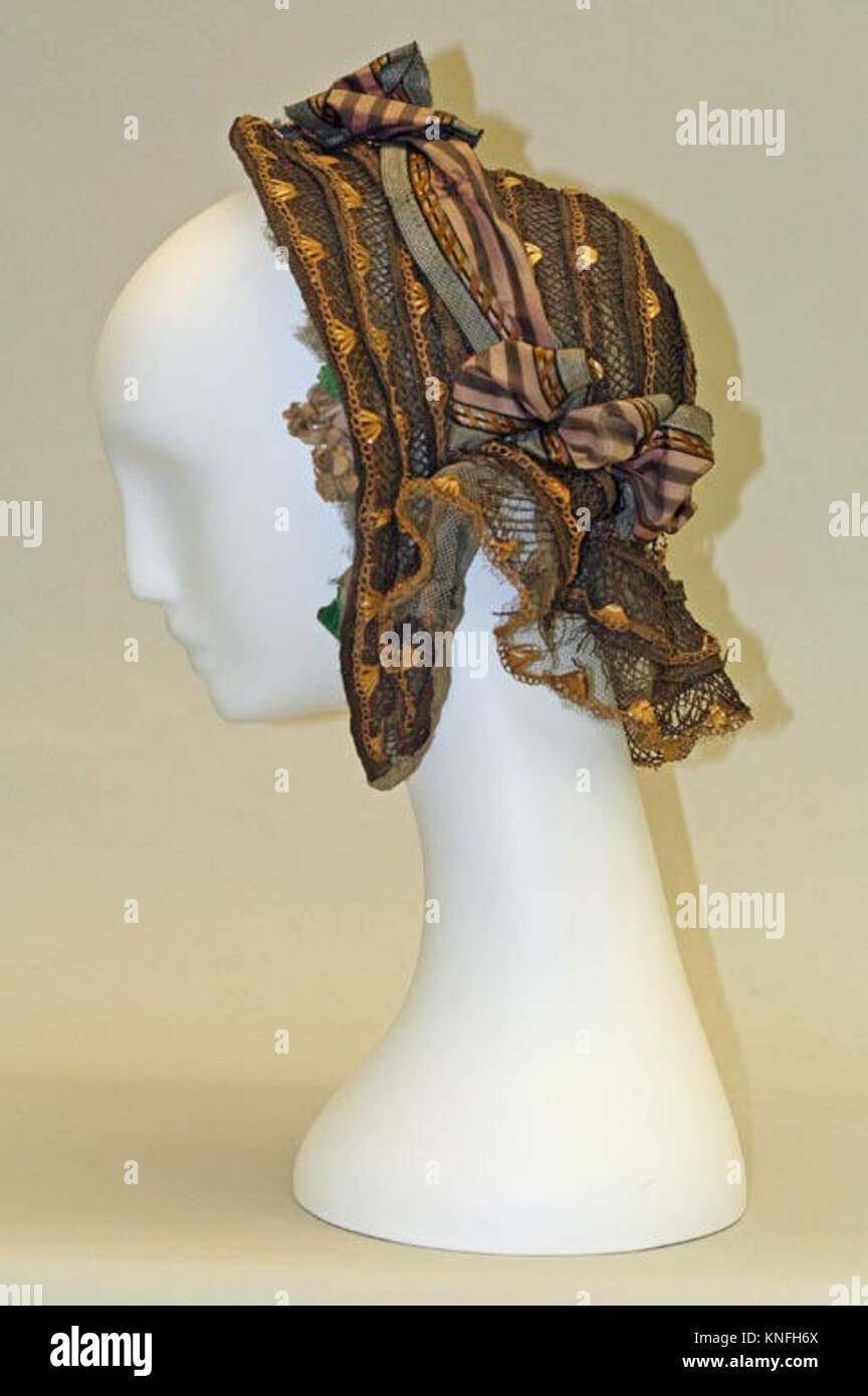 This bonnet, a fine example of 18th-century fashion, represents the ...