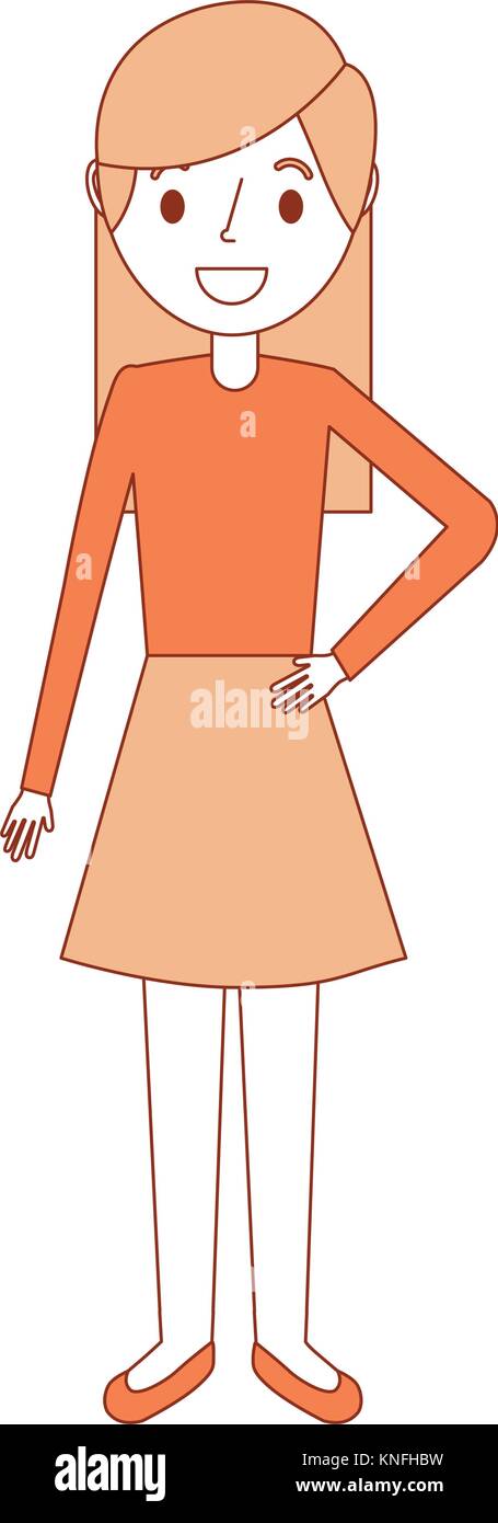 cartoon woman female smiling character Stock Vector Image & Art - Alamy