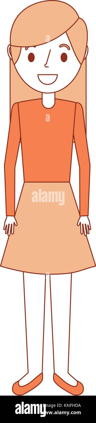 cartoon woman female smiling character Stock Vector Image & Art - Alamy
