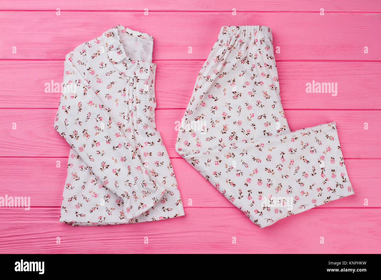 Girls' pajama set on pink Stock Photo - Alamy