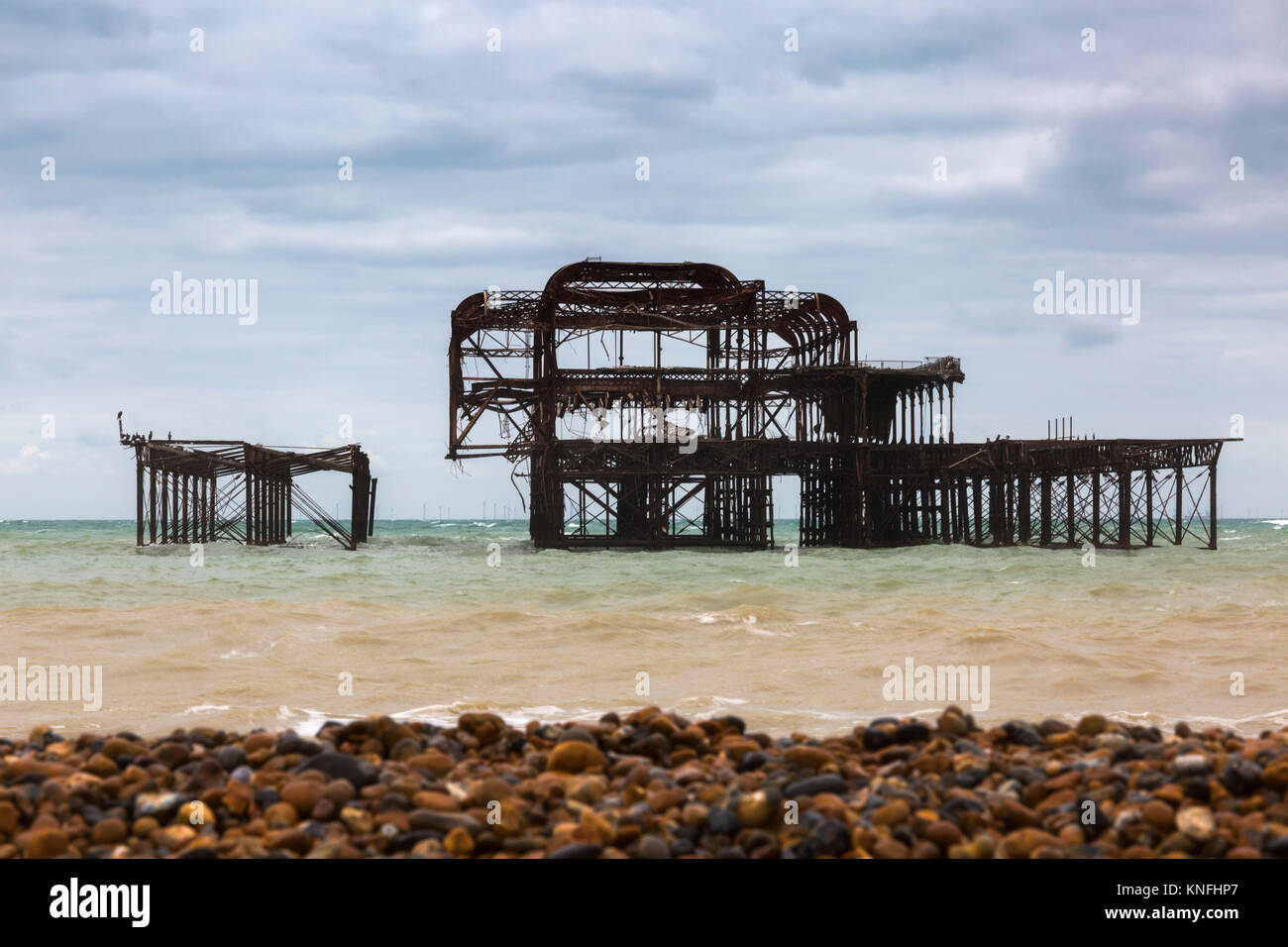 West Pier, old pier, remains of structure at Brighton, East Sussex ...