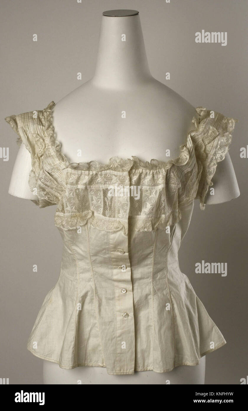 This historical corset cover demonstrates period undergarment design ...
