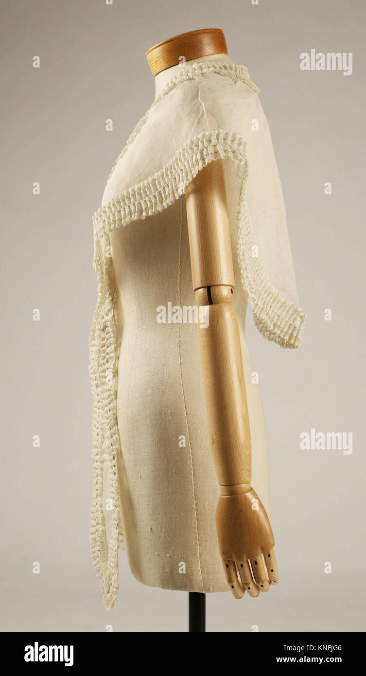 This fichu, a lightweight, lace-like garment, was worn by women during ...