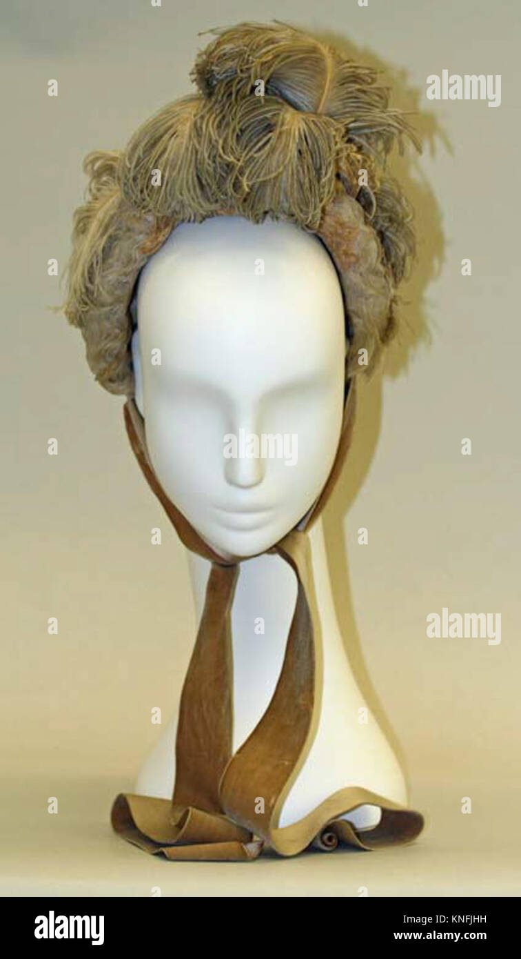 This bonnet is a representative example of 18th-century headwear. Made ...