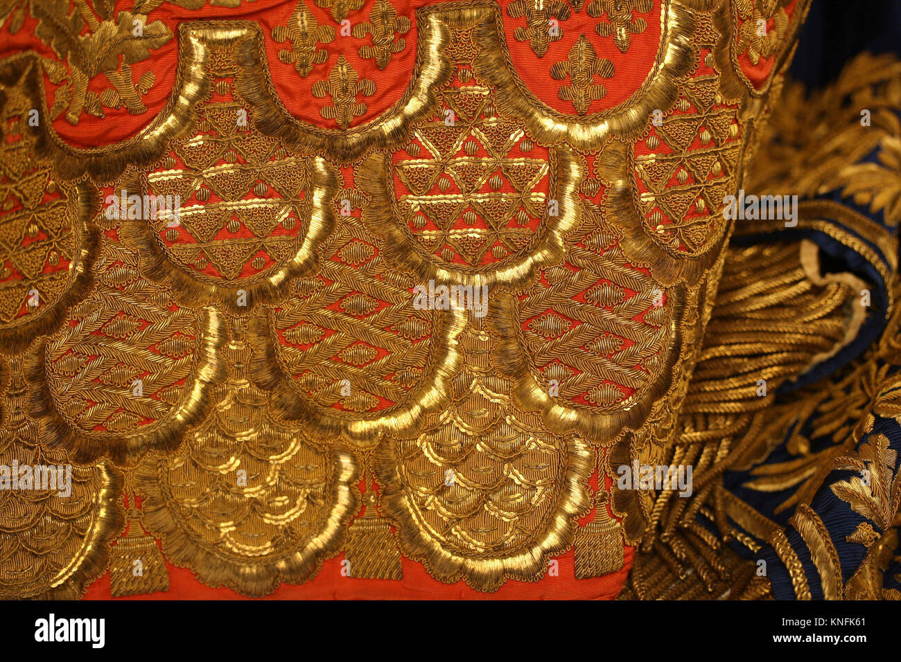 This court ensemble, featuring an elegant 18th-century design, reflects ...