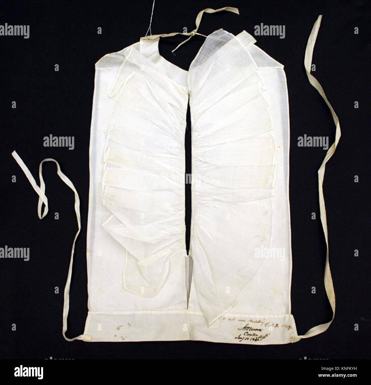 A historical dickey, a piece of clothing worn as a false shirt front ...