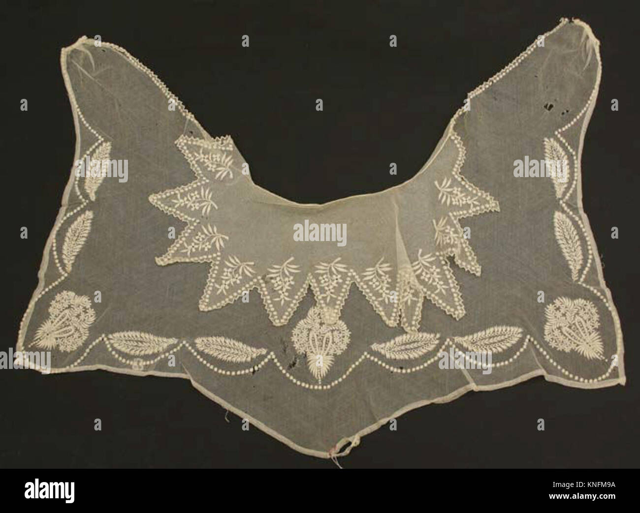 This fichu is a delicate, triangular piece of cloth worn around the ...