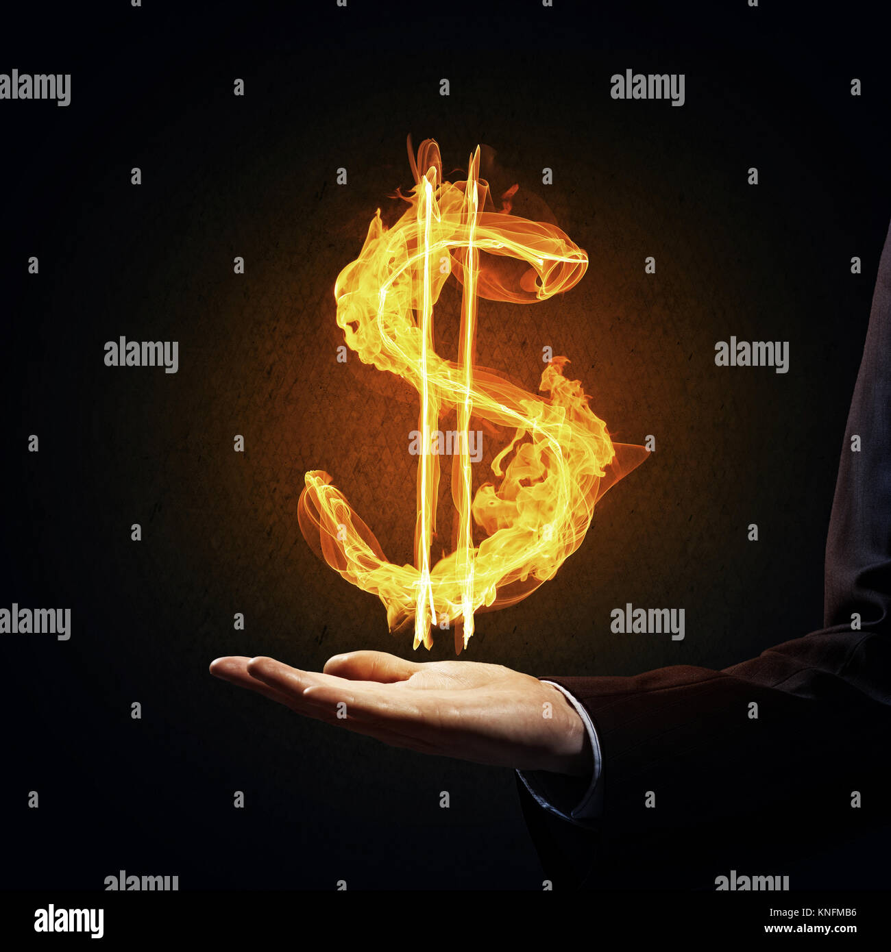 Dollar currency fire symbol hi-res stock photography and images - Alamy