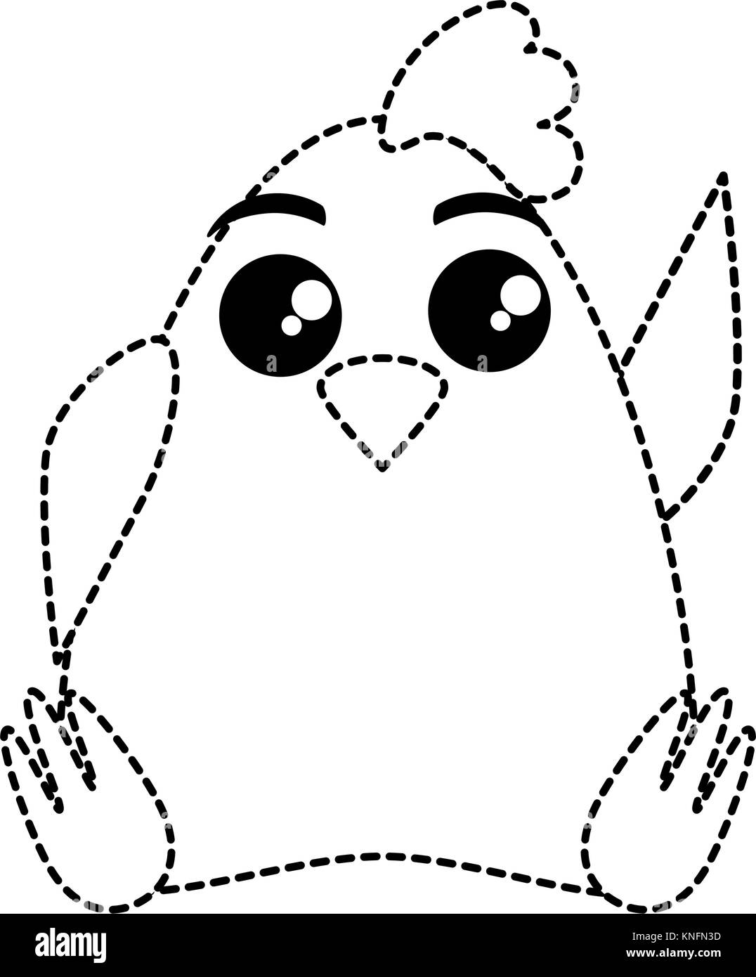 cute little chicken kawaii character vector illustration design Stock ...