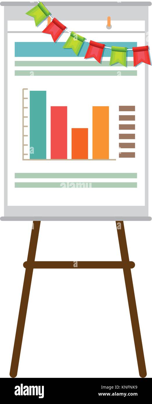 paperboard with statistics icon vector illustration design Stock Vector ...