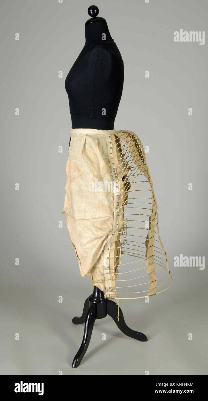 This bustle, part of historical fashion, highlights the shaping ...