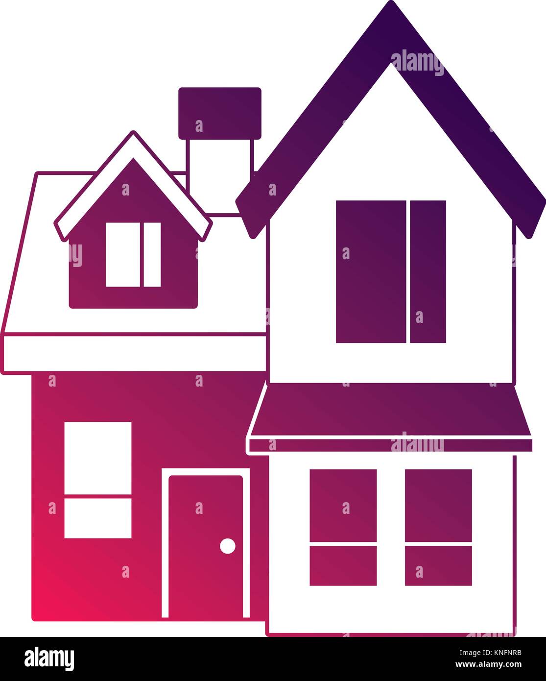 Attic with windows Stock Vector Images - Alamy