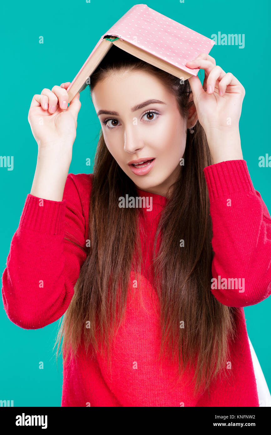 beautiful girl reads book Stock Photo - Alamy