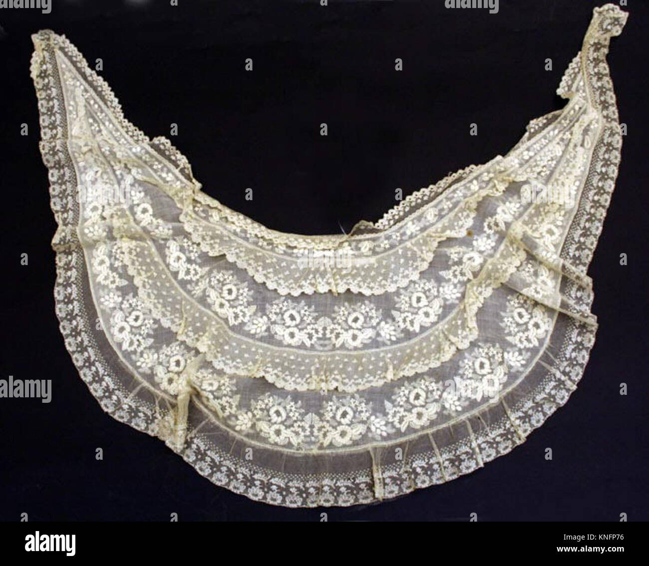 A fichu, a type of neck scarf or shawl worn by women in the 18th and ...