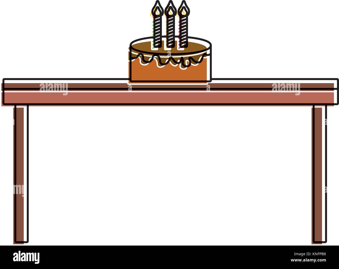 On table plate baked Stock Vector Images - Alamy