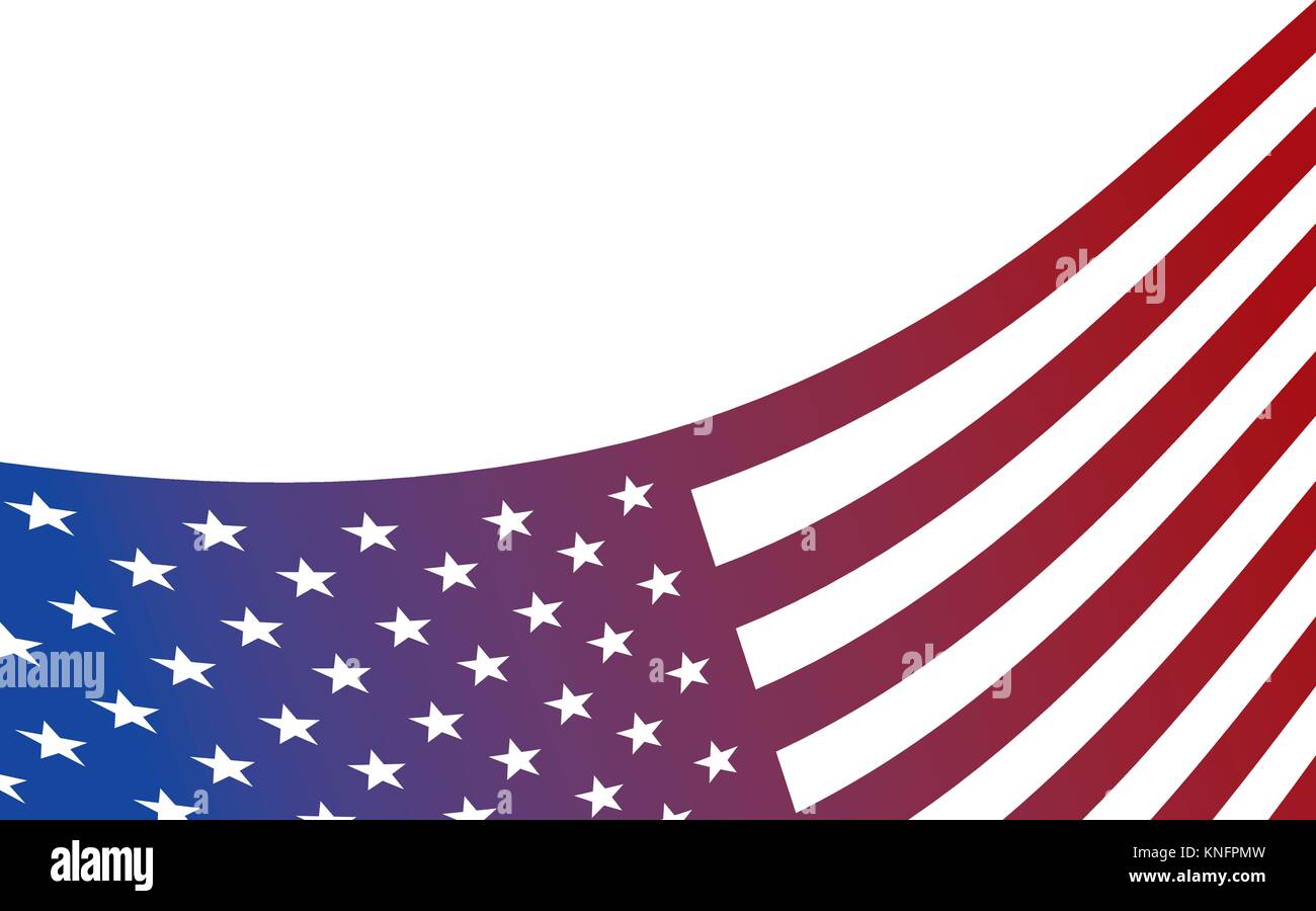 united states of america flag corner card decoration Stock Vector Image ...