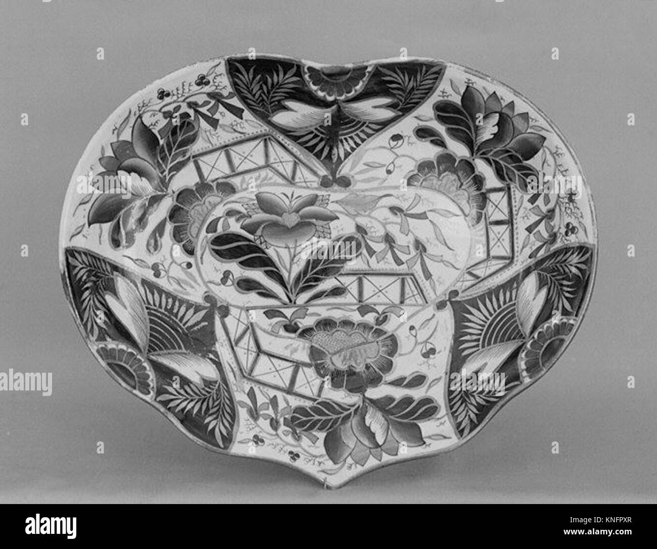 This dish from the Derby factory, produced between 1815-1830, is made ...