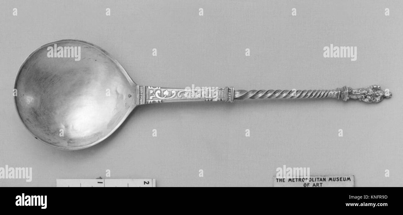 This Apostle spoon, crafted in 1655 from silver, features detailed ...