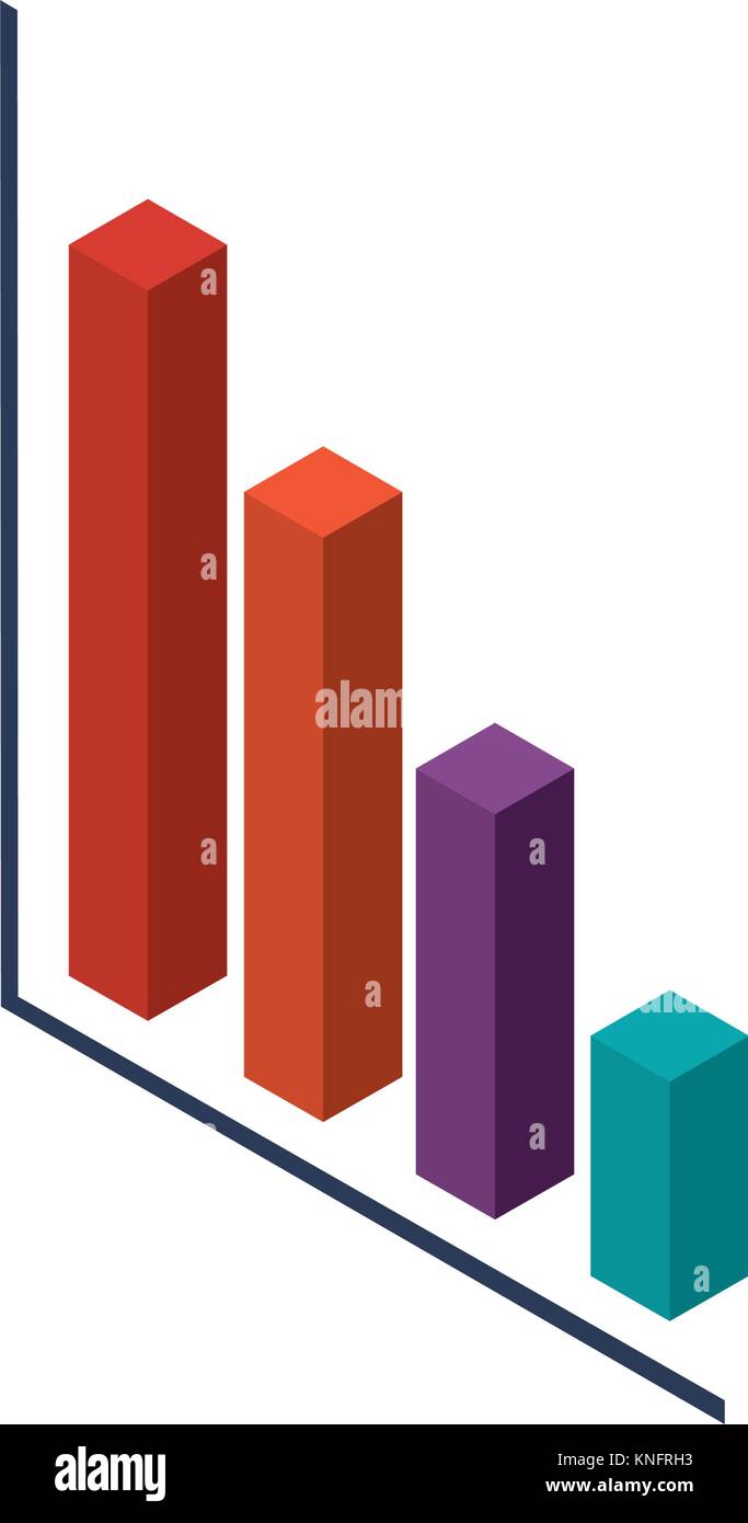 graph bar statistics financial isometric design Stock Vector Image ...