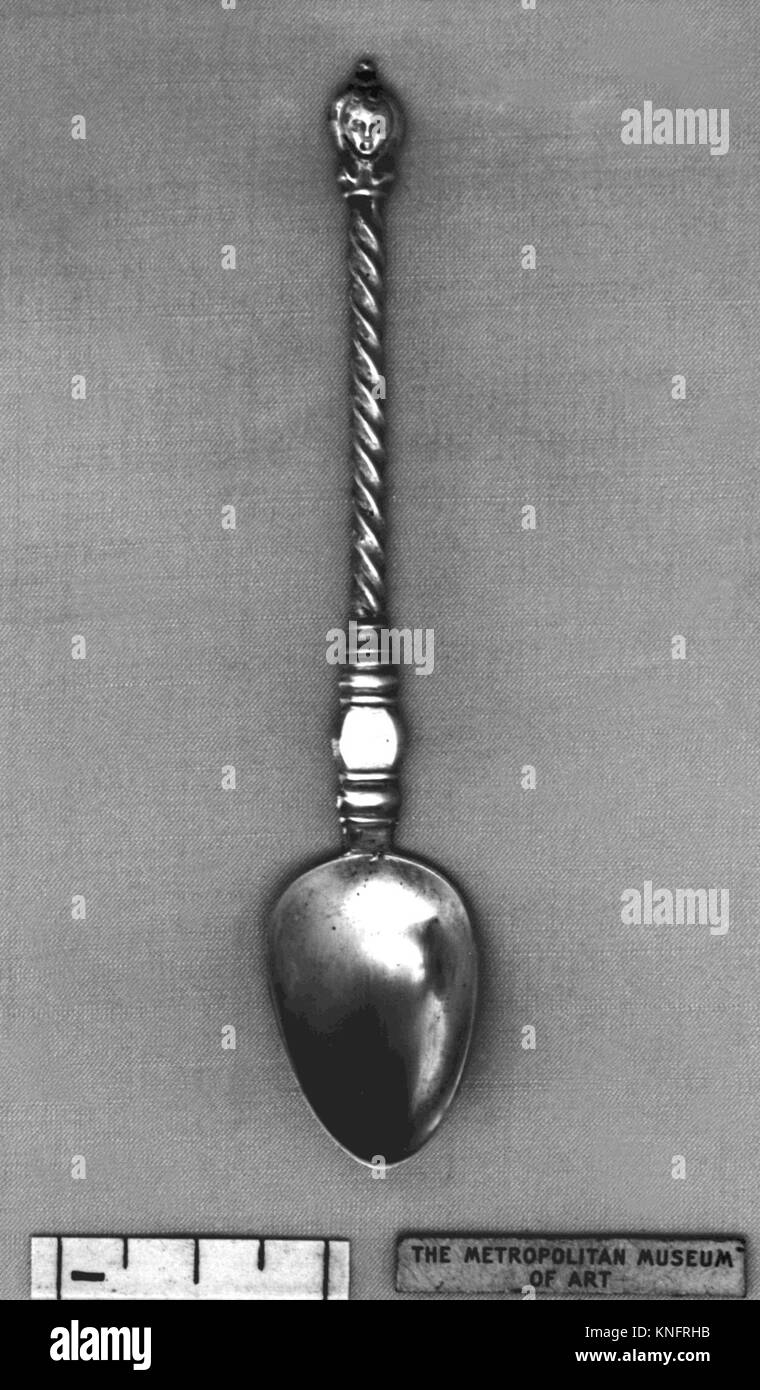 This early 19th-century coffee spoon from Lübeck, Germany, made of ...