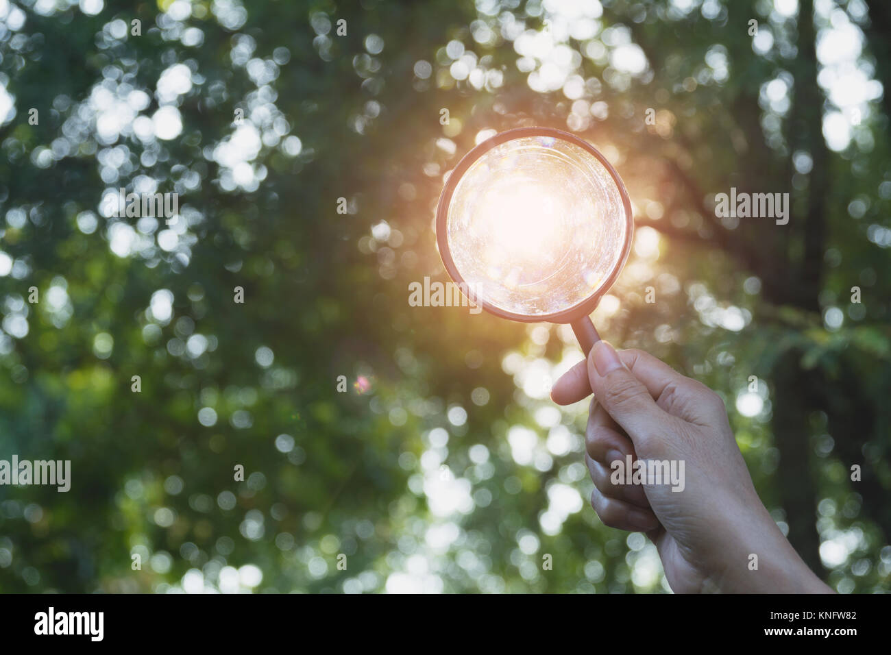 Magnifying glass sun paper hi-res stock photography and images - Alamy