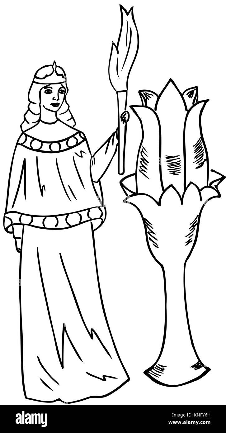 Woman torch Black and White Stock Photos & Images - Alamy