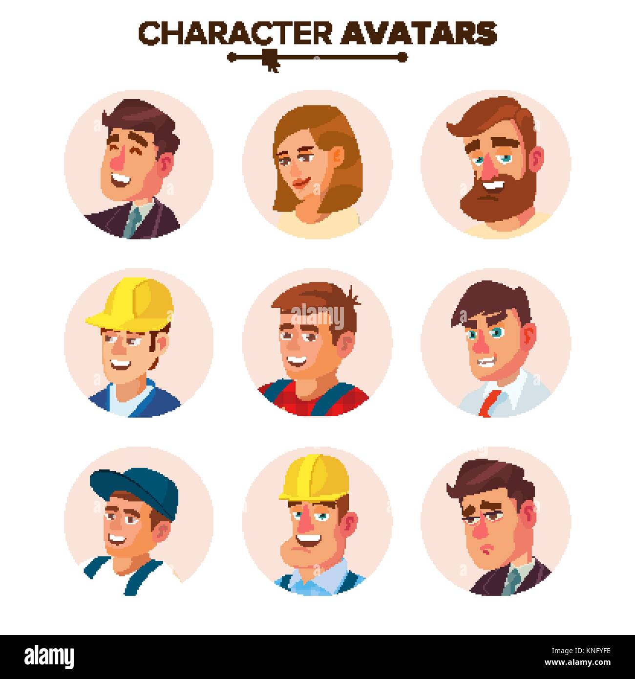 Diverse business people faces Cut Out Stock Images & Pictures - Alamy