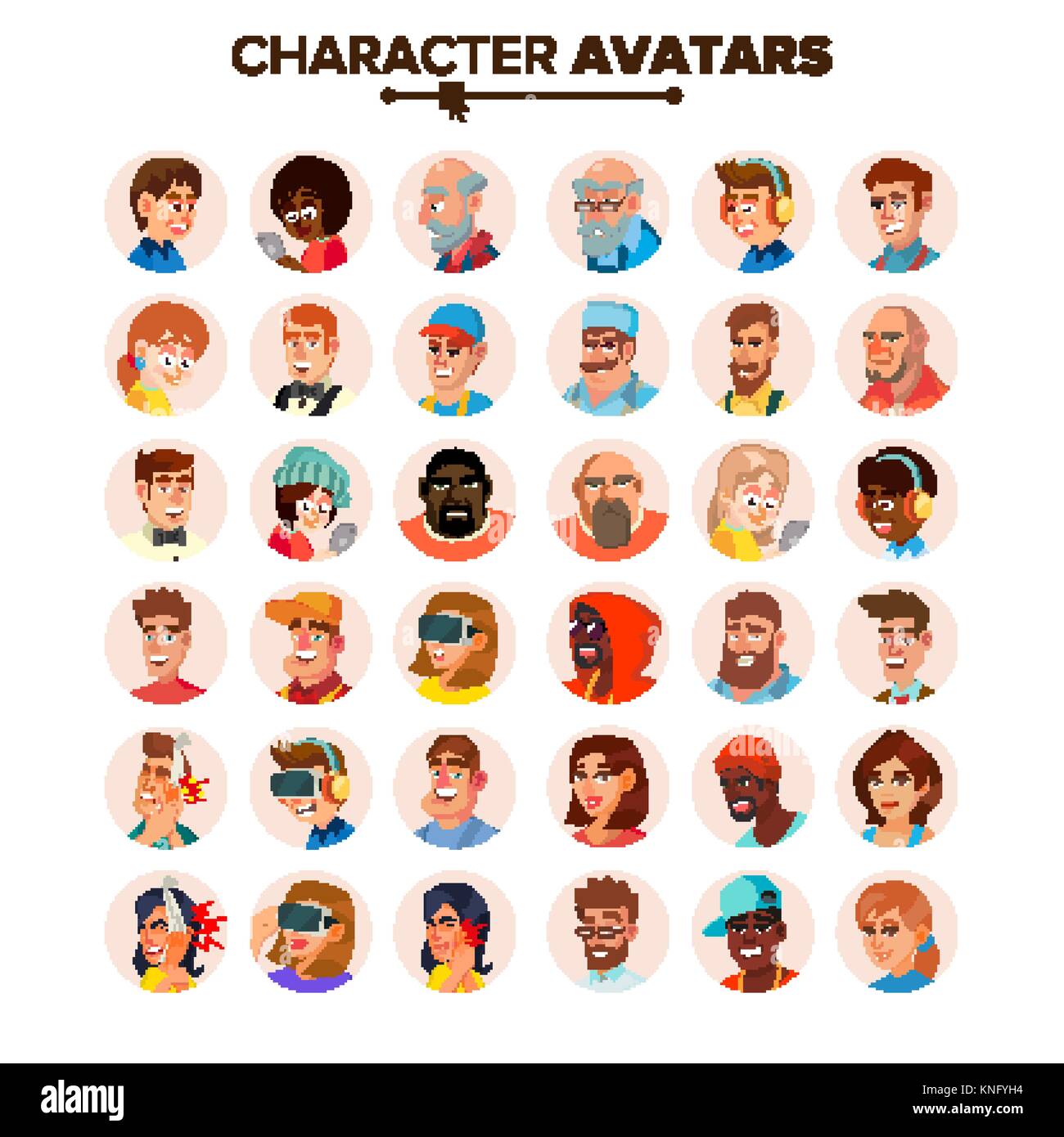 People Avatars Collection Vector. Default Characters Avatar. Cartoon ...