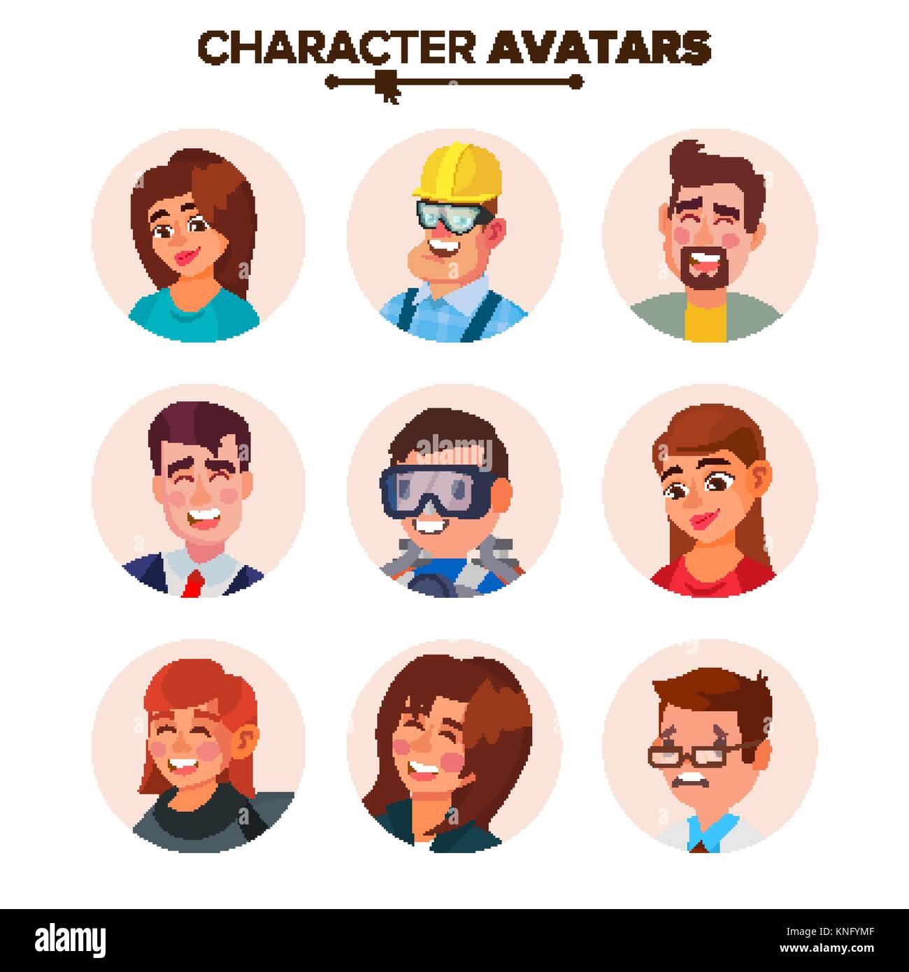 People Avatars Collection Vector. Default Characters Avatar. Cartoon ...