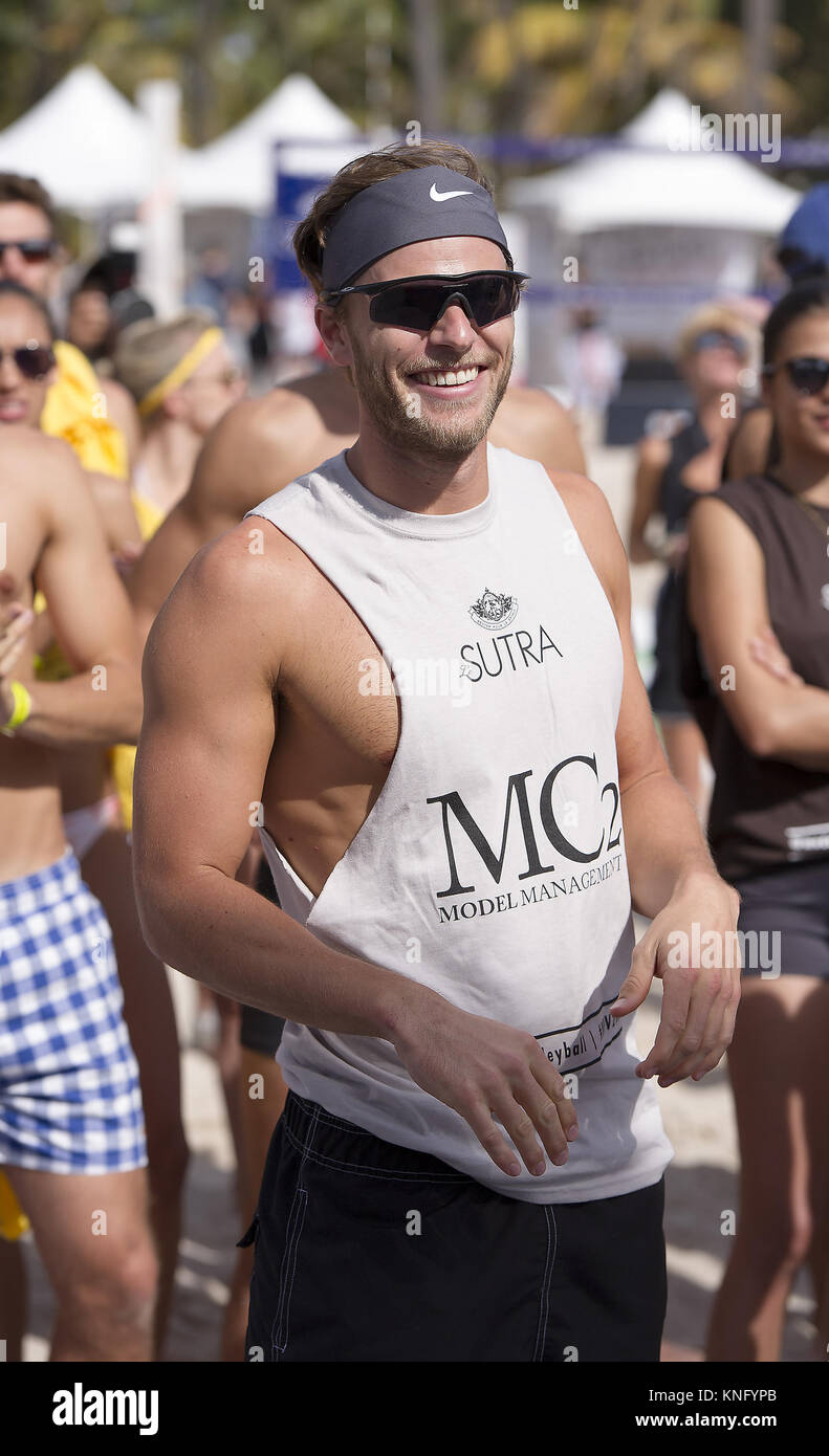 MIAMI BEACH, FL - FEBRUARY 08: Models from MC2 Model Management ...