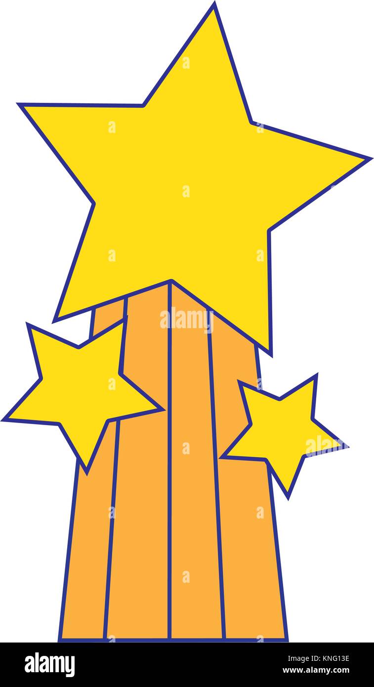 line color shiny stars design with rainbow icon Stock Vector Image ...