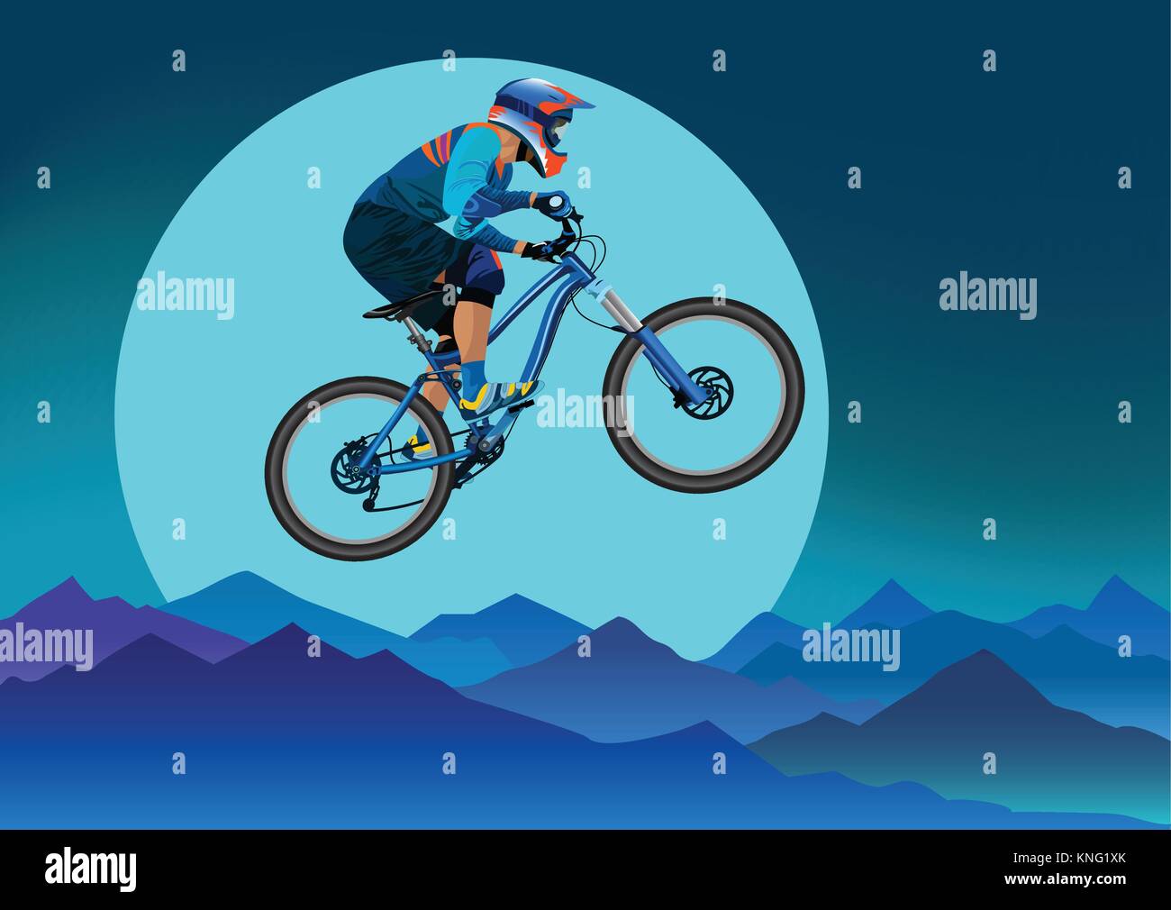 Moon bike silhouette hi-res stock photography and images - Alamy