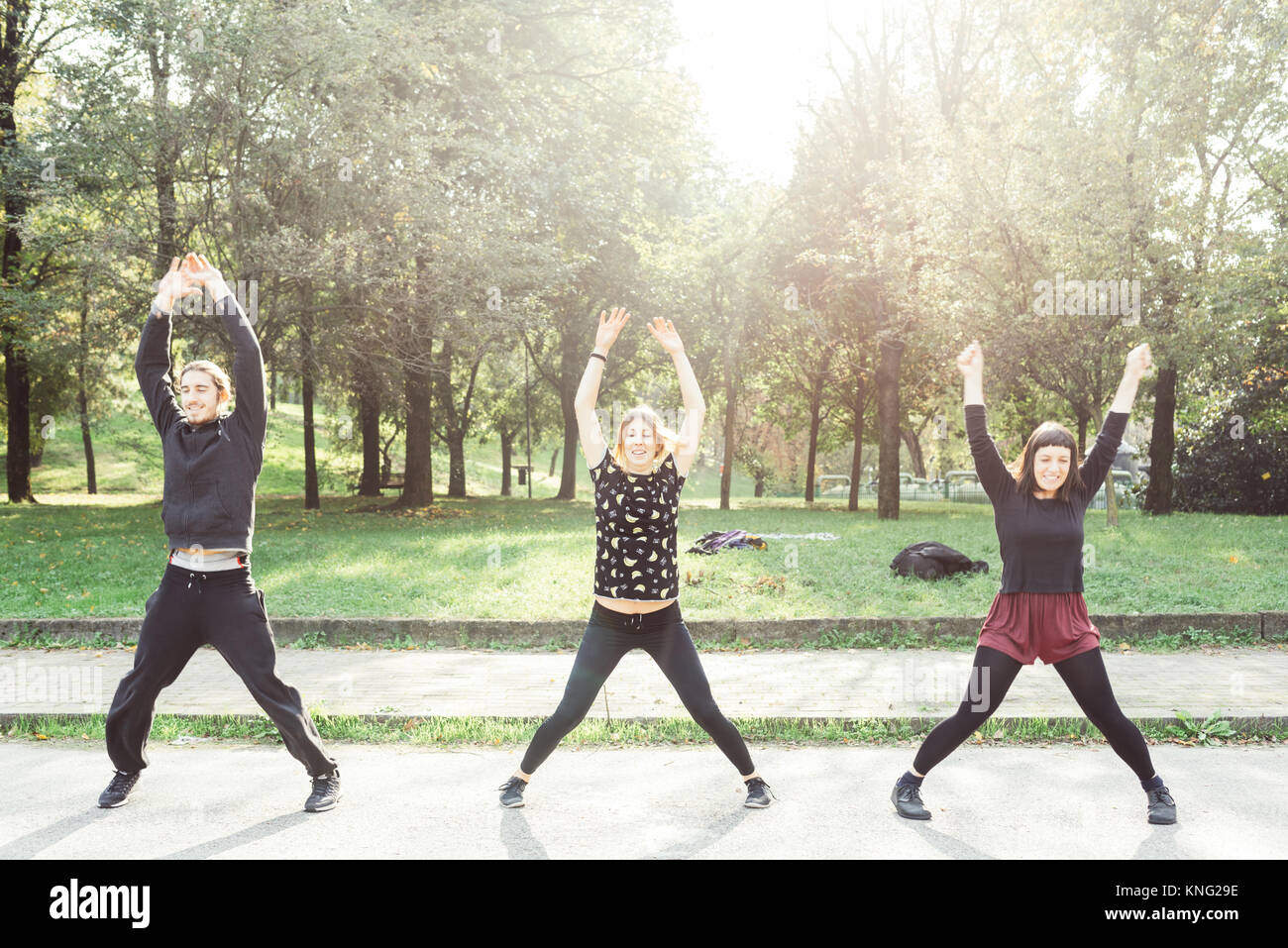 Jumping jacks exercise hi-res stock photography and images - Alamy