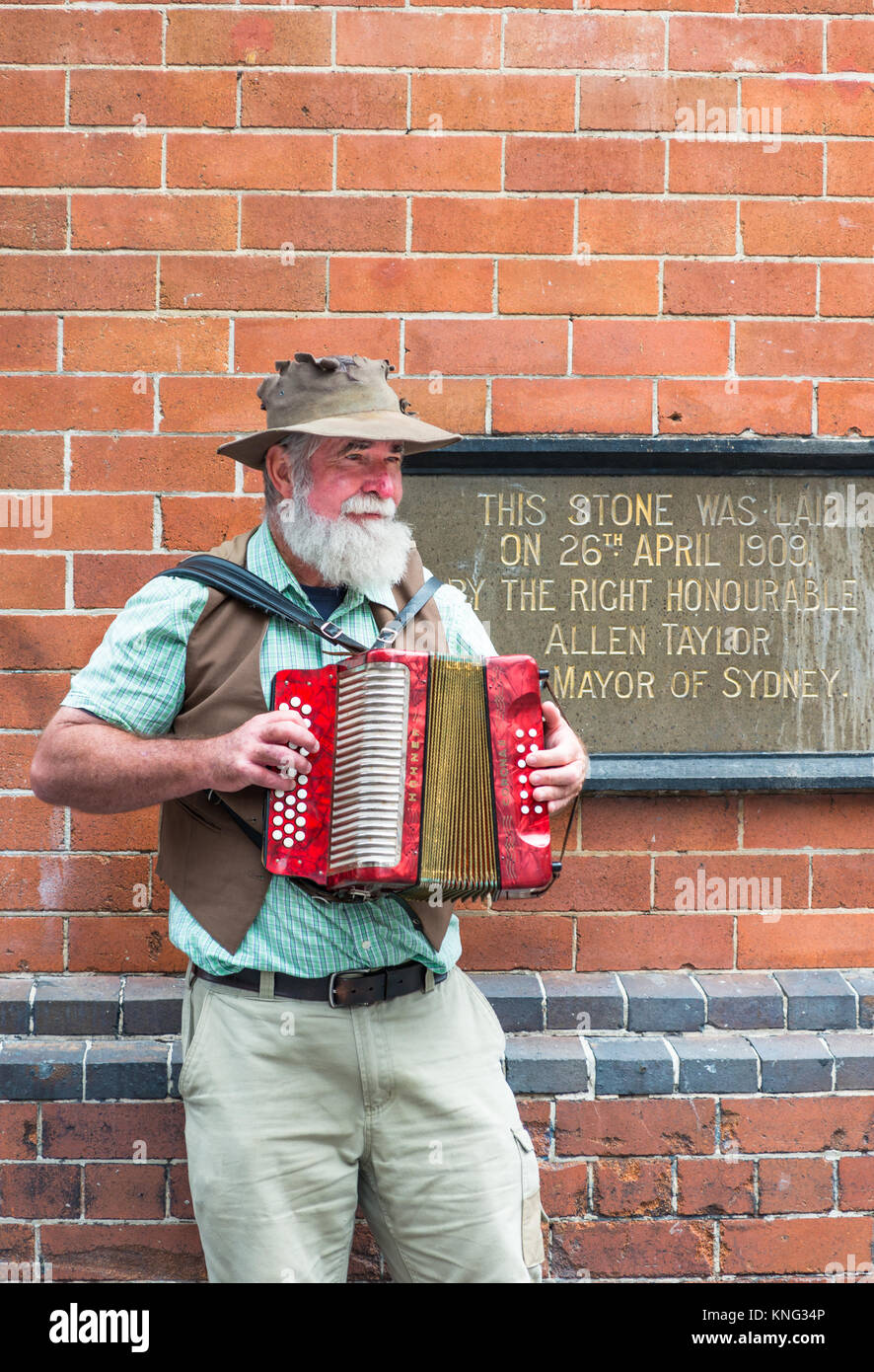 Australian musician playing outside Paddy's market. Sydney, Australia ...
