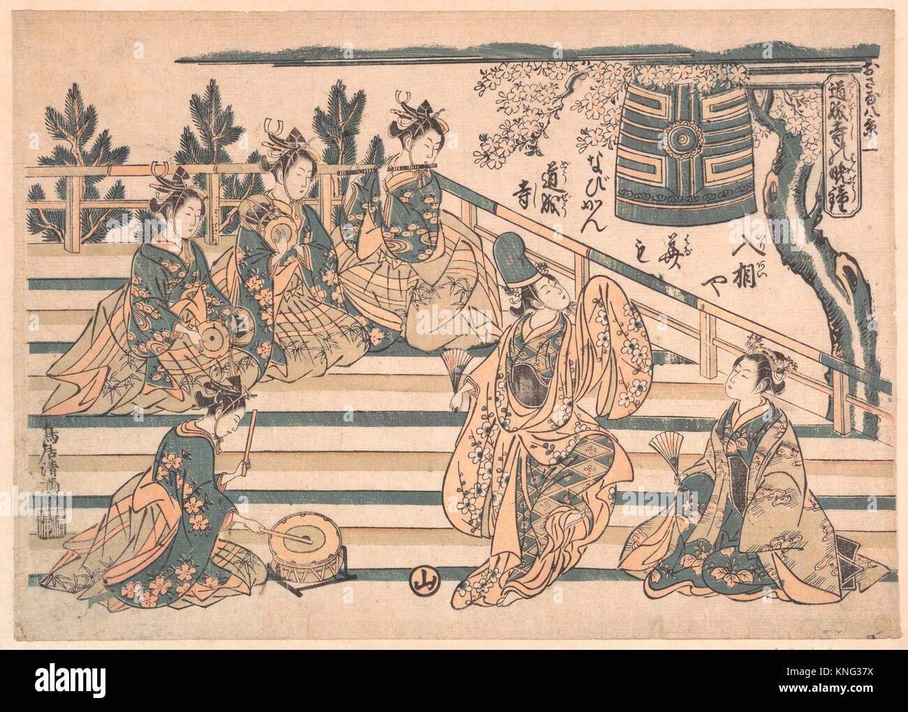 The Curfew at Dojoji. Artist: Torii Kiyomitsu (Japanese, 1735-1785 ...