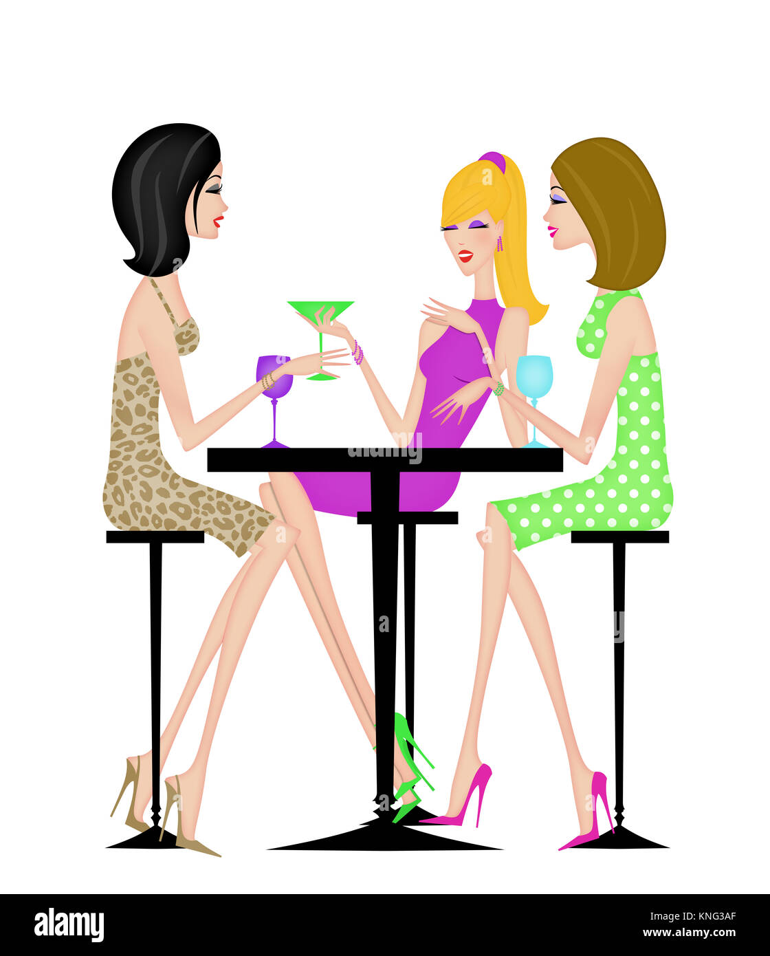 Women friends having fun Cut Out Stock Images & Pictures - Alamy