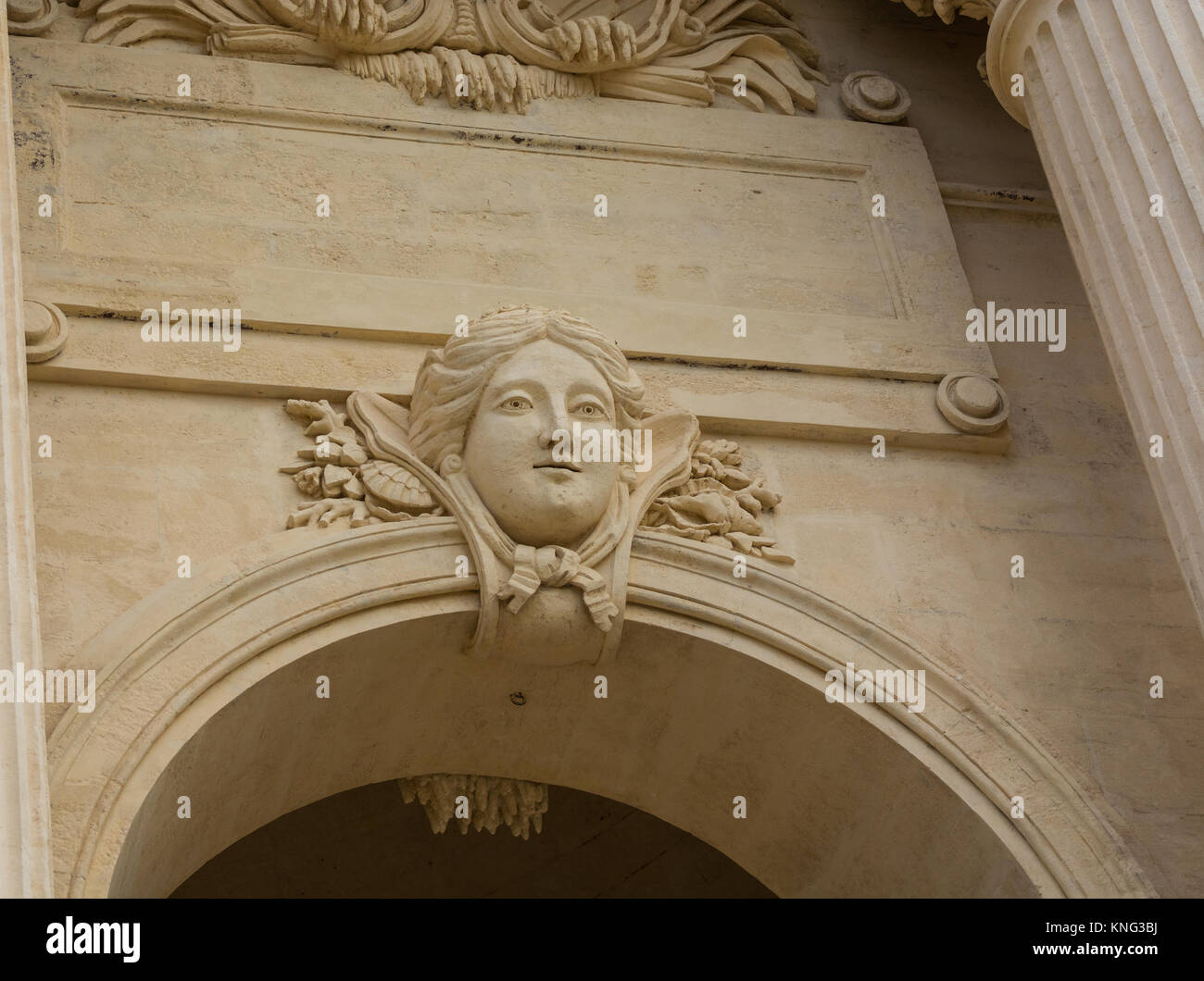 Architecture elements of Peyrou water castle, Montpellier, France ...