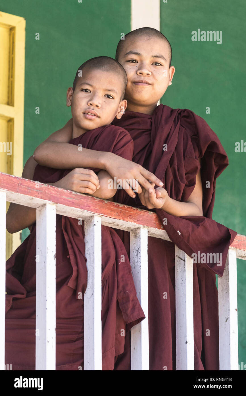 monk school, Sagaing, Mandalay, Myanmar, Asia Stock Photo - Alamy