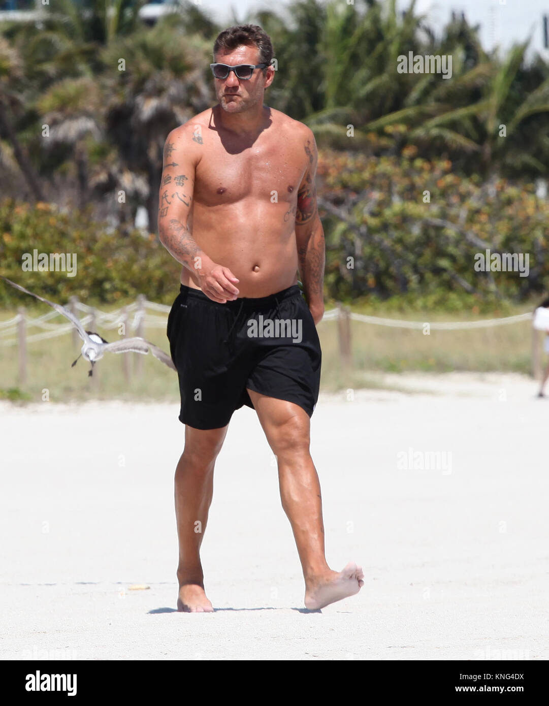 Retired italian professional footballer christian vieri on miami beach ...