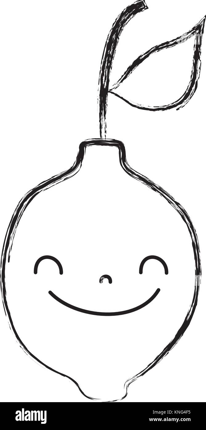 figure cute lemon kawaii happy fruit Stock Vector Image & Art - Alamy