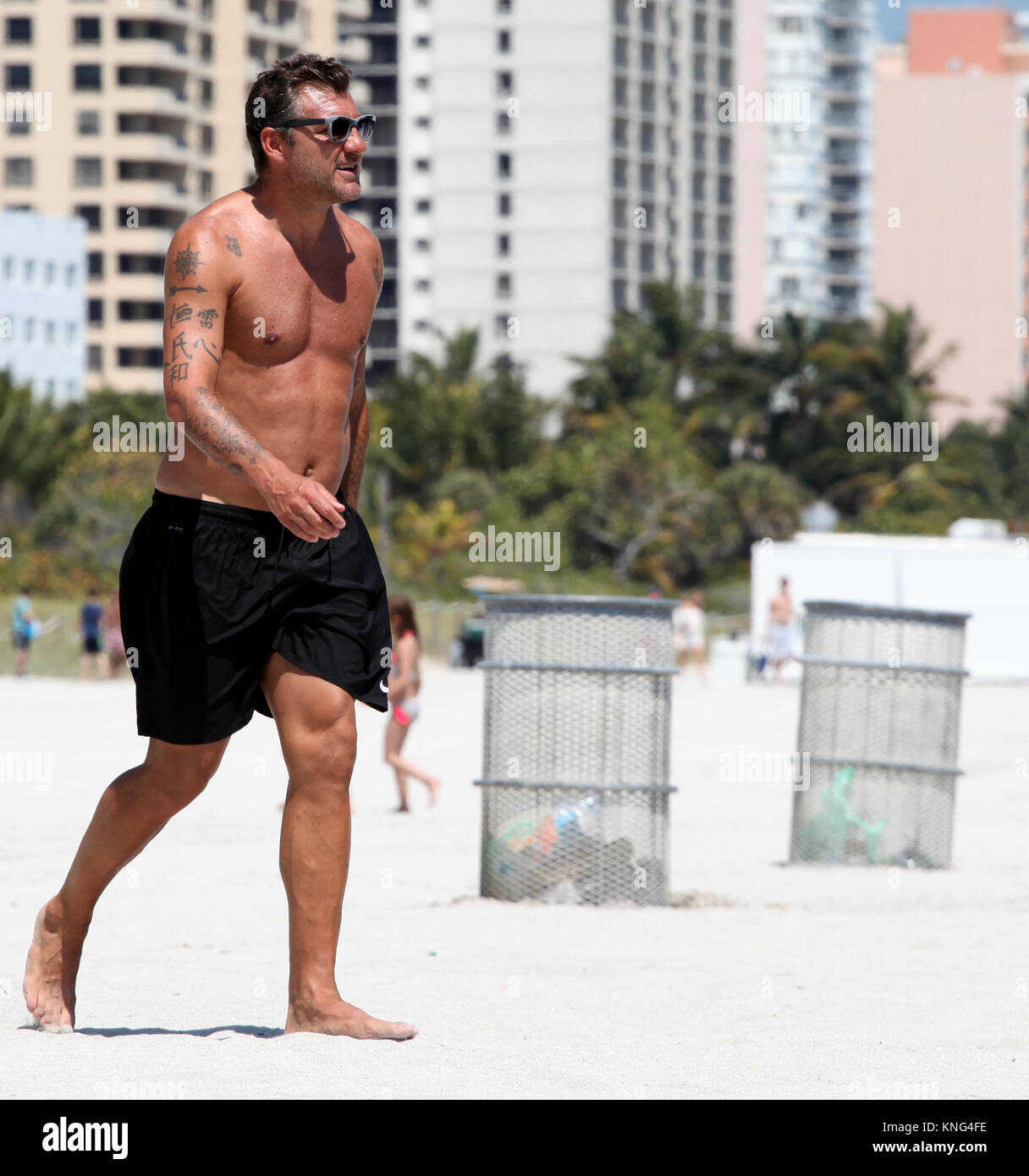 Retired italian professional footballer christian vieri on miami beach ...