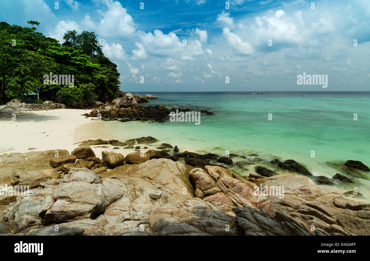 Koh LIPE Thailand. Aerial view a paradise with perfect crystal clear ...