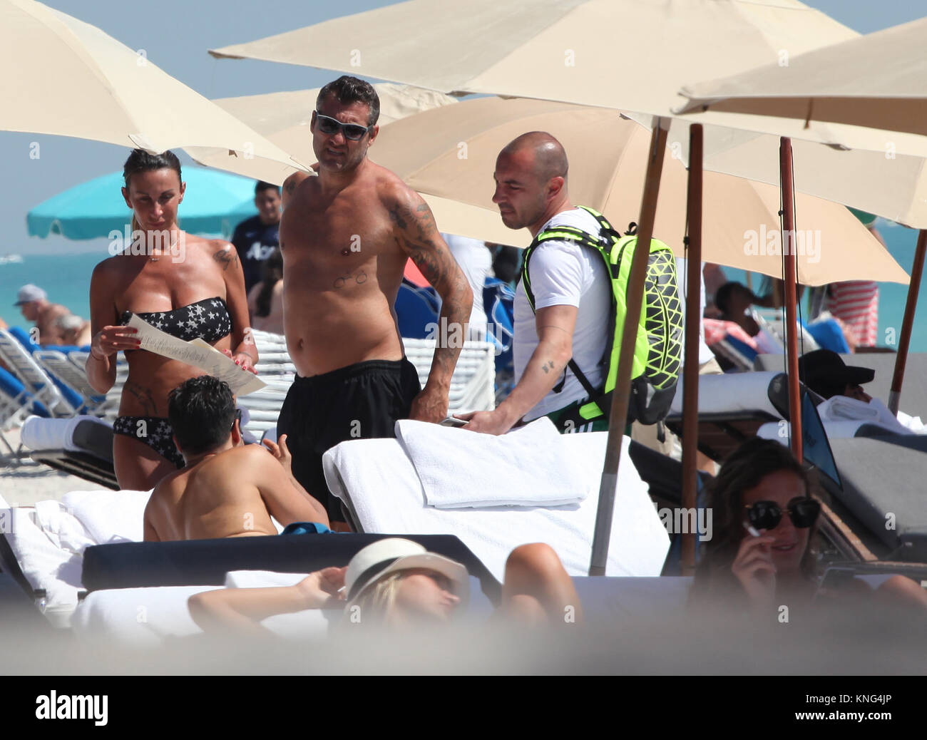 Retired italian professional footballer christian vieri on miami beach ...