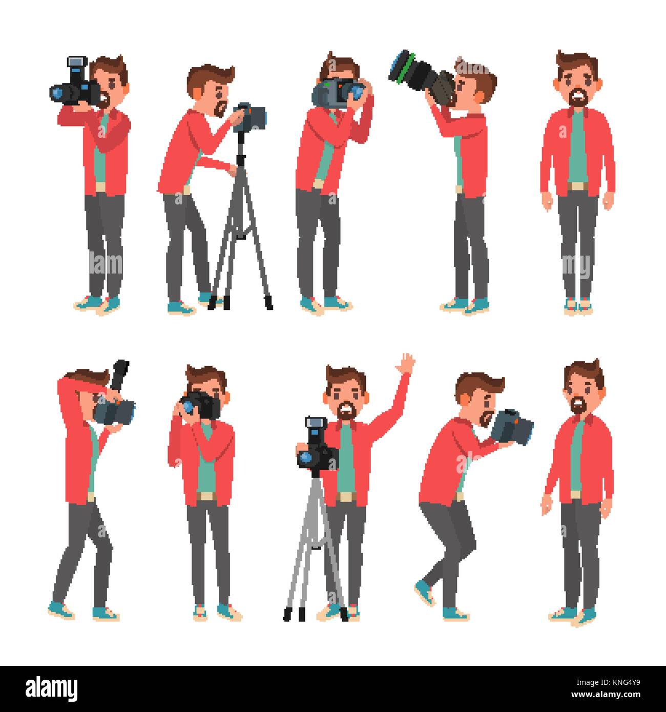 Photographer With Camera Vector