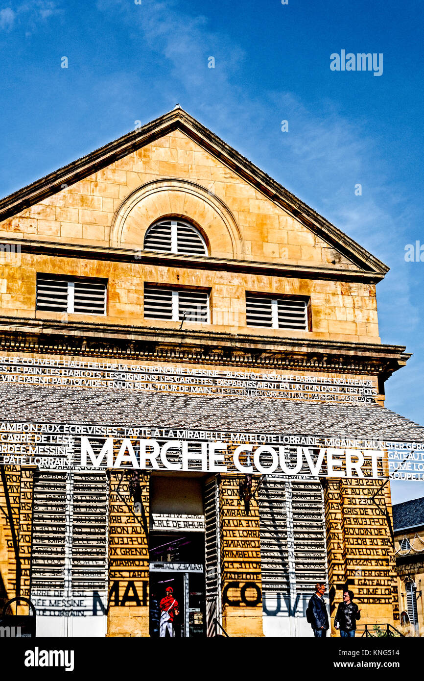Metz (France): Covered market - Markthalle Stock Photo - Alamy