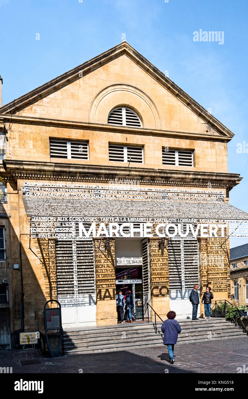 Metz (France): Covered market - Markthalle Stock Photo - Alamy