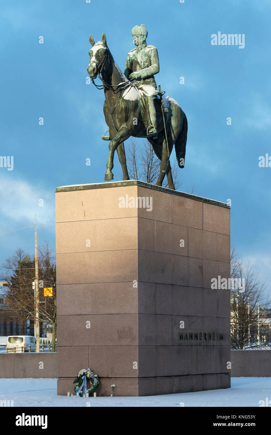Finland helsinki mannerheim statue hi-res stock photography and images ...