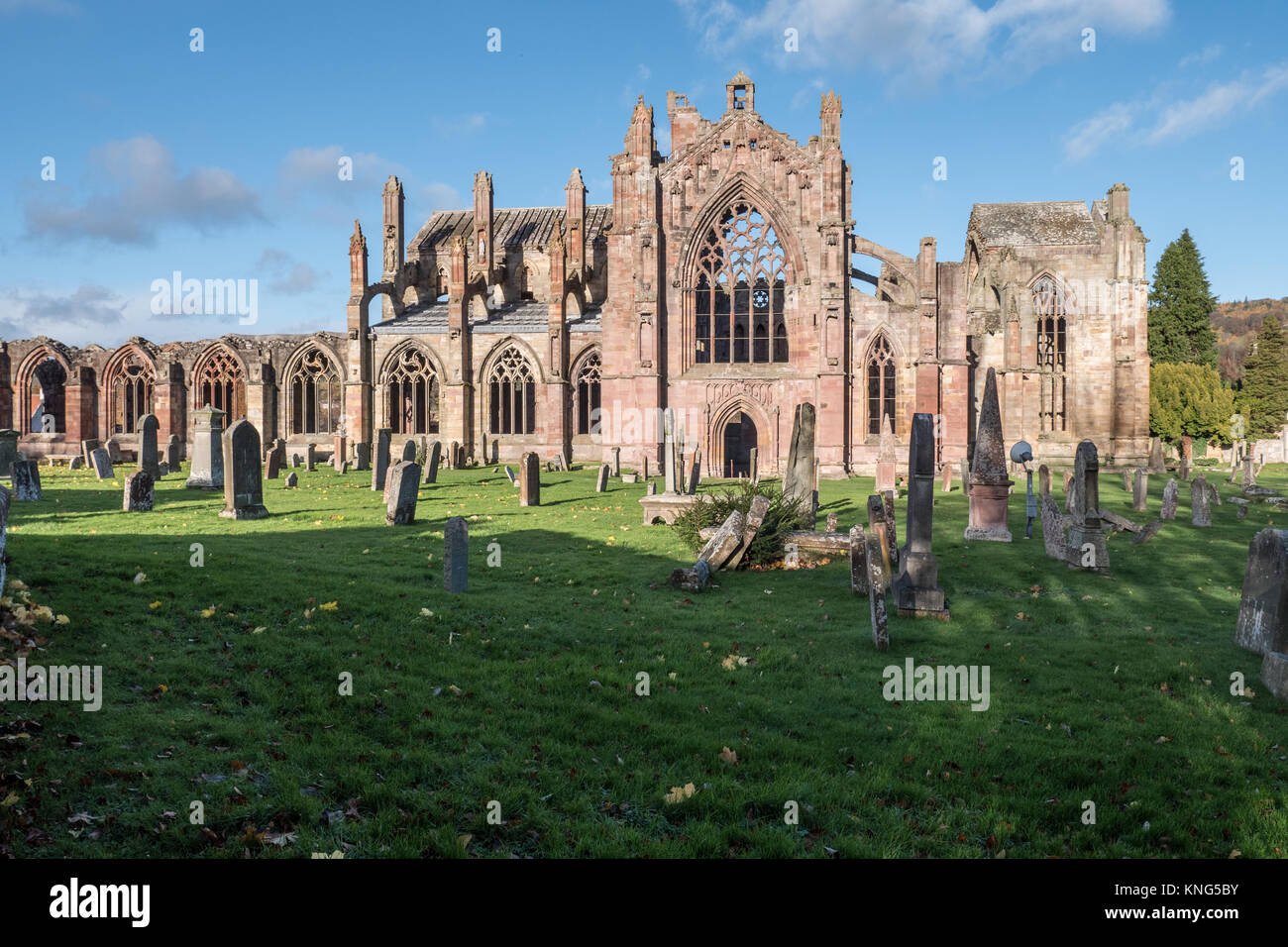St marys abbey melrose hi-res stock photography and images - Alamy