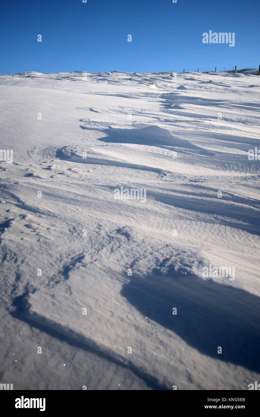 Windswept snow in the Cambrian Mountains Stock Photo - Alamy